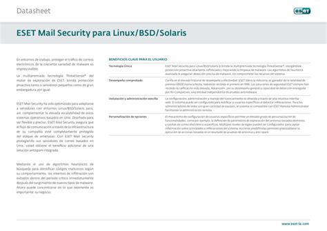 Eset Mail Security Para Linux Bsd Solaris