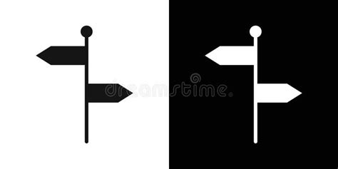 Signpost Icon Logo Set Vector Stock Vector Illustration Of Indication