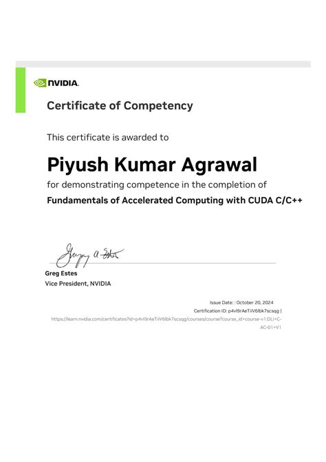 Piyush Kr Agrawal On Linkedin Nvidia Cuda Artificialintelligence