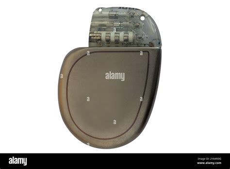 Dual Chamber Implantable Cardioverter Defibrillator Icd Isolated On White Background Stock