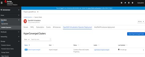 Openshift Virtualization Openshift Container Platform 4 6 On Synergy