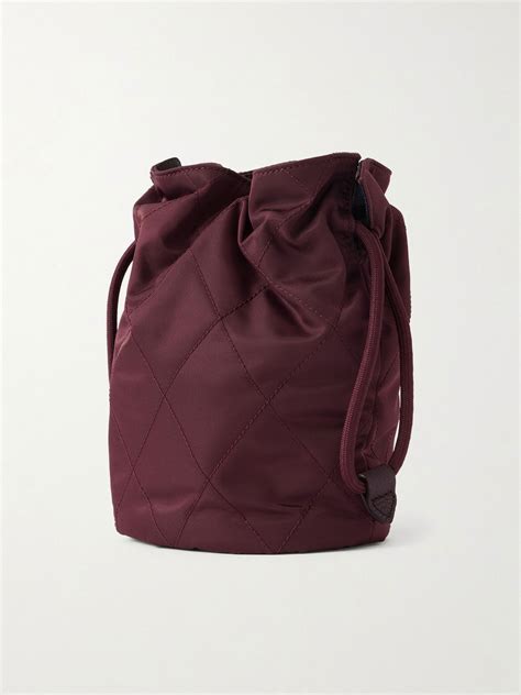 Burberry Quilted Leather Trimmed Shell Shoulder Bag Endource