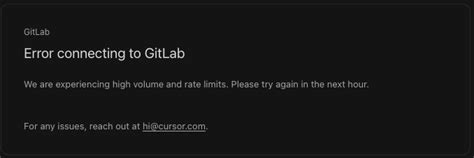 Error When Attempting To Connect To Gitlab Bug Reports Cursor