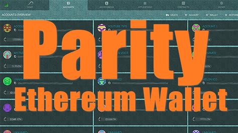 getting started with parity ethereum wallet faster sync than geth mist