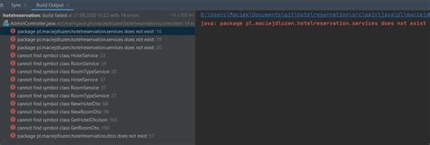Java Spring Boot Project Build Failed Cannot Find Package Stack