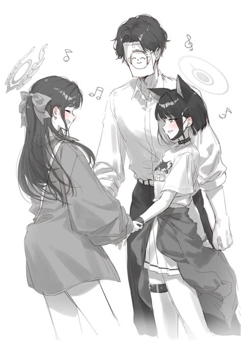 Sensei Doodle Sensei Kazusa Airi Kazusa And More Blue Archive Drawn By Eshineko Danbooru