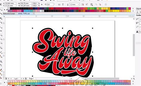 √ cara membuat typography text di coreldraw ver 2 bangtax