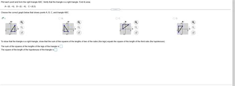 Solved Plot Each Point And Form The Right Triangle Abc