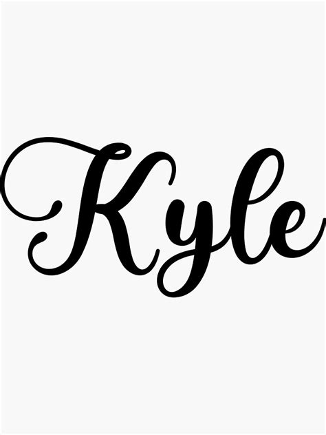 Kyle Name Handwritten Calligraphy Sticker For Sale By YelenaStore Redbubble