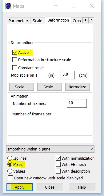 활성화된 부재 섹션이 있는 구조에 대한 현재 변형이 Robot Structural Analysis에 표시될 수 있습니까