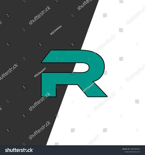 알파벳 문자 R 로고 디자인 스톡 일러스트 2061845057 Shutterstock
