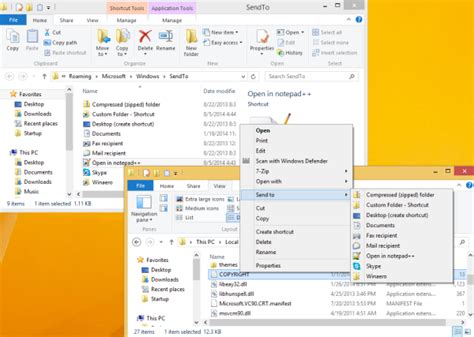 How To Add Custom Items To The Send To Menu In Windows 8 And Windows 7