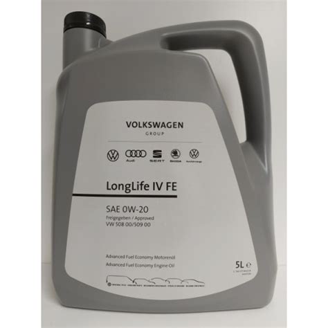 VOLKSWAGEN ORIGINAL LONGLIFE IV 0W-20 5L ( VW508 00/509 00)