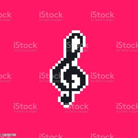 음악 노트 노래 멜로디 또는 음악 앱 및 웹 사이트에 대한 픽셀 아트 아이콘 8비트 스티커 로고 배지 및 패치 모바일 앱 및 자수를위한 디자인 고립 된 벡터 그림입니다 25