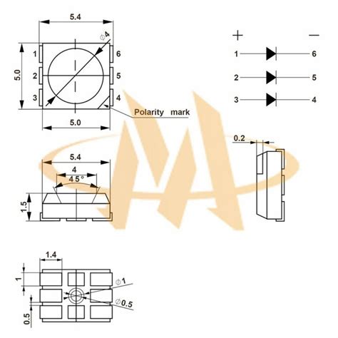 RGB SMD 5050 LED MLT-SMD-5050-XX020RGB | LED COMPONENTS