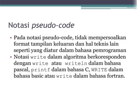 Struktur Dasar Algoritma Dan Notasi Algoritmik Pseudo Code Ppt