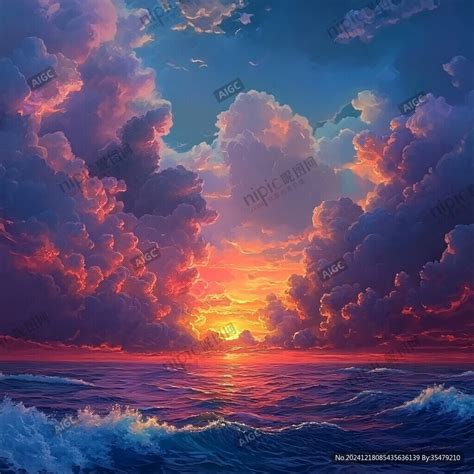 Ai创作图唯美大海风景油画 海上落日插画 大幅海上美景 海洋海洋日出装饰画 海天一色油画 大海高清油画 海边日落油画 海天一色艺术画 大海日出装饰画 海天一色绘画 插画海洋辽阔 装饰画大海