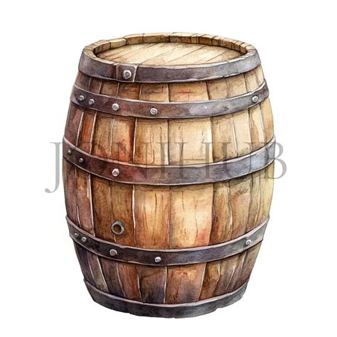 Rustic Wooden Barrels Clipart 10 High Quality S Digital