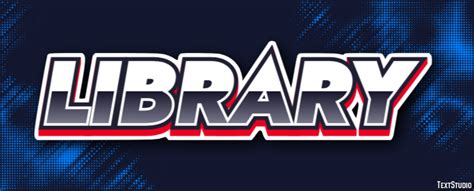 Library Text Effect And Logo Design Word