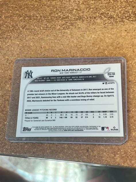 2022 Topps Chrome Baseball Update Purple Refractor Usc164 Ron Marinaccio Rc Ebay