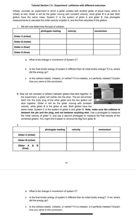 Tutorial Section 7 4 Experiment Collisions With Chegg Com