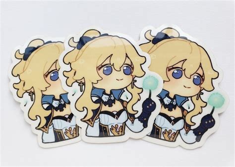 Jean Chibi Sticker Genshin Impact Jean Genshin Impact Sticker Jean Sticker Etsy Laptop Decal