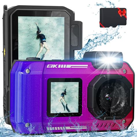 8k 70mp Digital Camera With 64g Card 33ft Underwater Camera Waterproof
