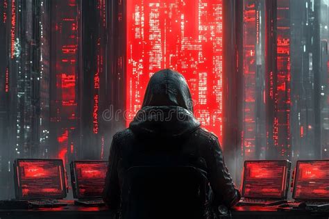 A Dramatic Portrait Of A Hacker Their Face Partially Obscured By The Shadow Of A Hood
