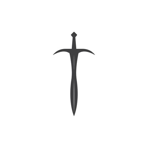 Sword Logo Vector Flat Design Symbol Checkmark Design Vector Symbol