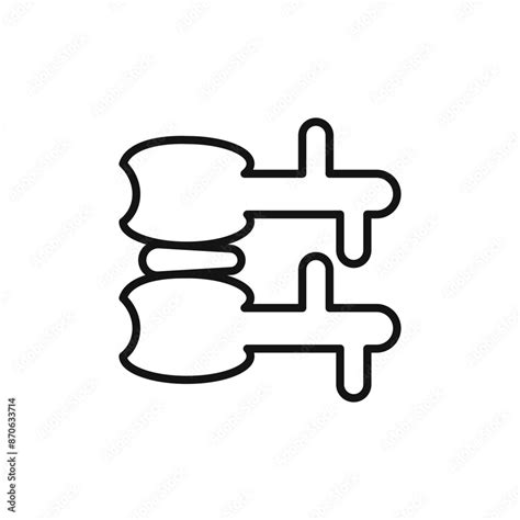 Radiculopathy Radicular Syndrome Logo Sign Vector Outline Stock Vector Adobe Stock