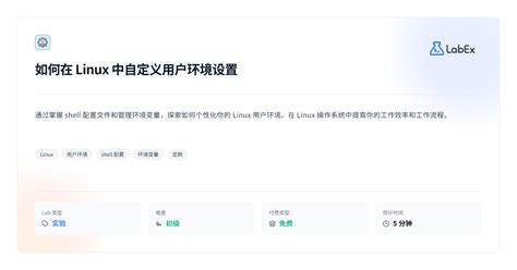 如何在 Linux 中自定义用户环境设置 Labex