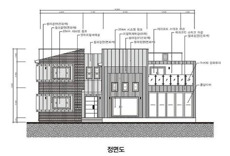 가로로 긴 장방형 외관의 38평 모던하우스 설계 전원주택라이프