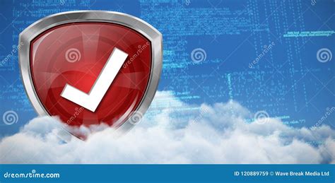 Composite Image Of Red Symbol Validation Stock Illustration