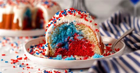 Firecracker Cake Red White And Blue Bundt Insanely Good