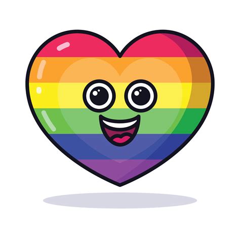 Happy Pride Heart Emoji 16283867 Vector Art At Vecteezy