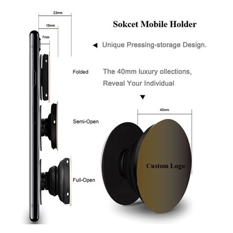 Pop Socket Black Color Universal Smart Grip Holder Universal Mobile