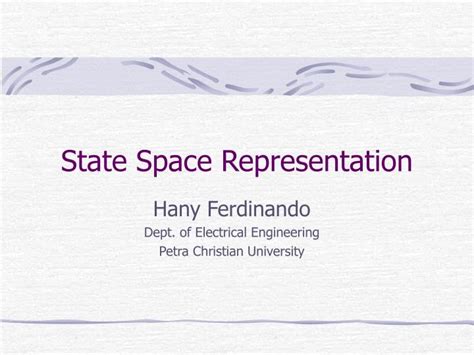 PPT State Space Representation PowerPoint Presentation Free Download ID