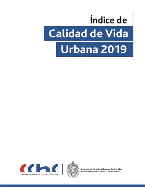 Publicación Índice De Calidad De Vida Urbana 2019 Instituto De