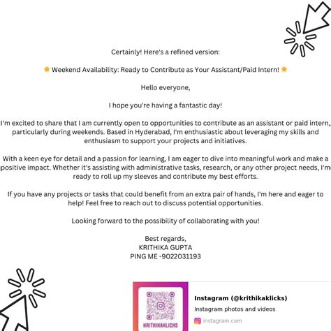 Krithika Gupta On Linkedin Excited To Connect Im On The Hunt For Great Weekend Work Leads Lets