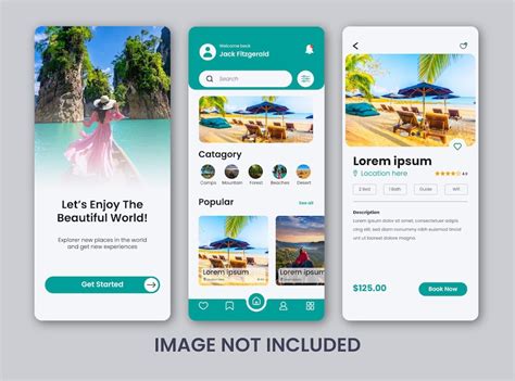 Premium Vector Travel App Web Page Design Layout Pack Of Ui Ux Gui Screens For Planning Trip