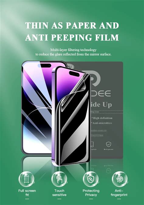 Anti Spy 8 In 1 Hydrogel Matte Film Phone Protector Screen Tpu Film