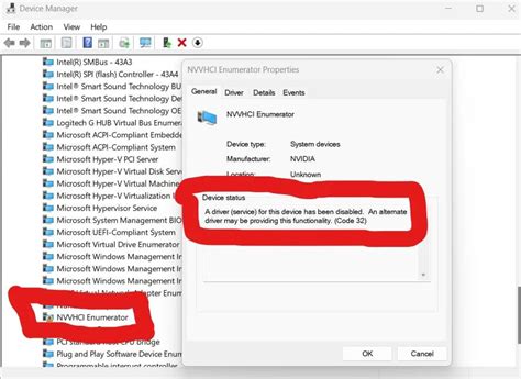 Code 32 Error On Device Manager A Driver Service For This Device