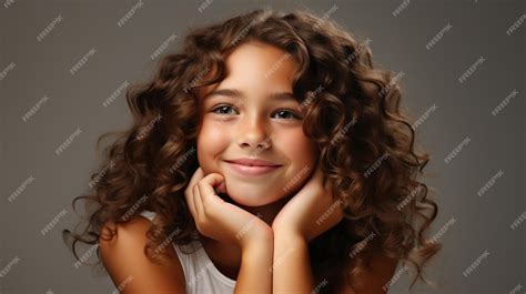 Premium Photo Smiling Face Happy Girl With Hand On Her Face Isolated On White Background