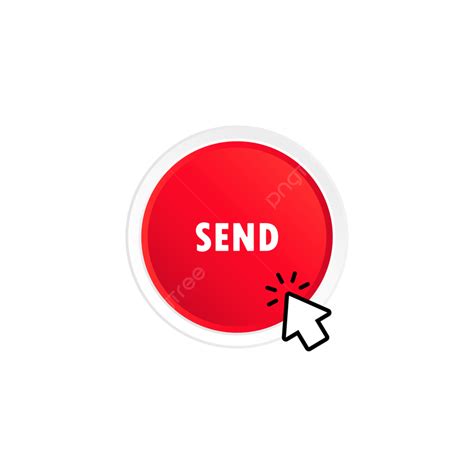 Click Button Clipart Hd Png Cursor Clicking Send Button Icon Graphic White Messenger Png