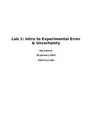 Understanding Experimental Error and Uncertainty in Physics Lab | Course Hero