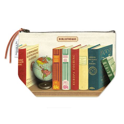 Cavallini And Co Vintage Inspired Pouch 6 X 875 Inch Library Books