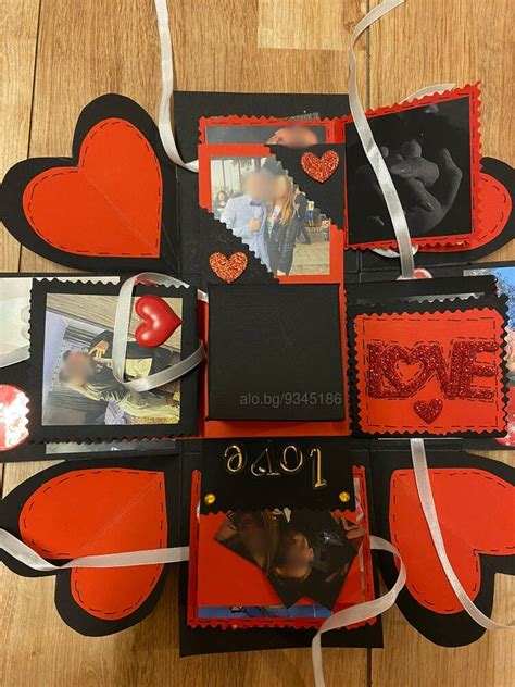 Уникален Подарък Албум със снимки Експлодираща кутия Картичка плик албум Ръчно израбо