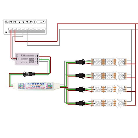 Led Strip 124 25cm 1 To 4 Ttl Signal Amplifier Splitter Cable For 3