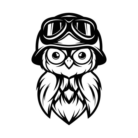 Owl Helmet Outline 35264922 Vector Art At Vecteezy