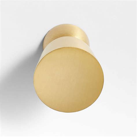 Taper Round Brushed Brass Cabinet Knob Reviews Crate And Barrel Canada